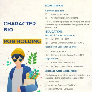 5+ Printable Character Bio template photoshop | room surf.com