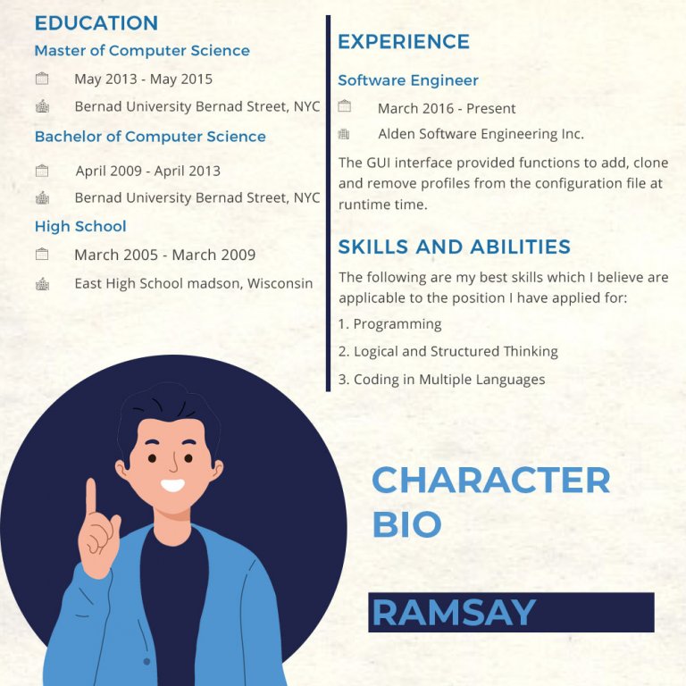 5+ Printable Character Bio template photoshop | room surf.com