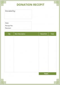 5+ Charitable Donation Receipt Template | room surf.com