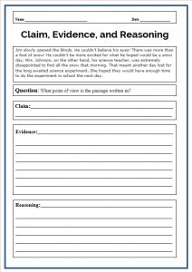 5+ Claim Evidence Reasoning Template | room surf.com