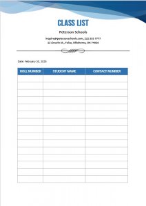10+ Class List Template | room surf.com