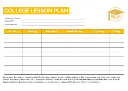 10+ College Lesson Plan Template | room surf.com