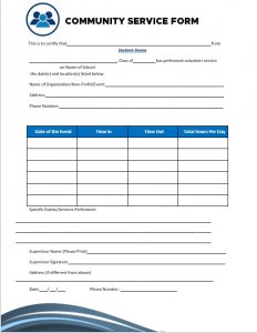 10+ Community Service Form Template | room surf.com
