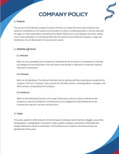 5+ Company Policy Templates | room surf.com