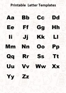 5+ Printable Letter Templates to Help You Teach Your Kid ABCs | room ...