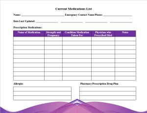 10+ Printable Medication List Template as A Preventive Measure | room ...