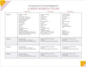 10+ Printable Workout Plans Template | room surf.com