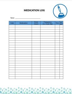 10+ Printable Medication List Template as A Preventive Measure | room ...