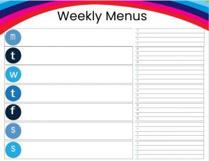10+ Template Weekly Menus Printable for Household and Schools | room ...
