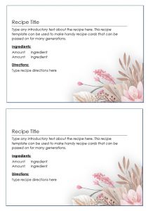10+ Printable Recipe Card Template for Your Cooking Adventure | room ...