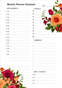 10+ Printable Weekly Planner Template to Assist Whom in Need | room ...