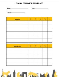 10+ Printable Behavior Charts Template for Adults, Kids, and All Age ...