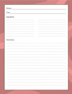 10+ Printable Recipe Card Template for Your Cooking Adventure | room ...