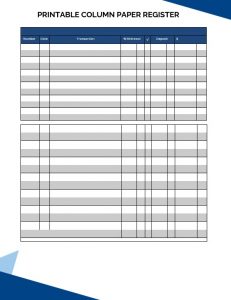 10+ Simple Printable Column Paper Template that Will Ease Your Work ...