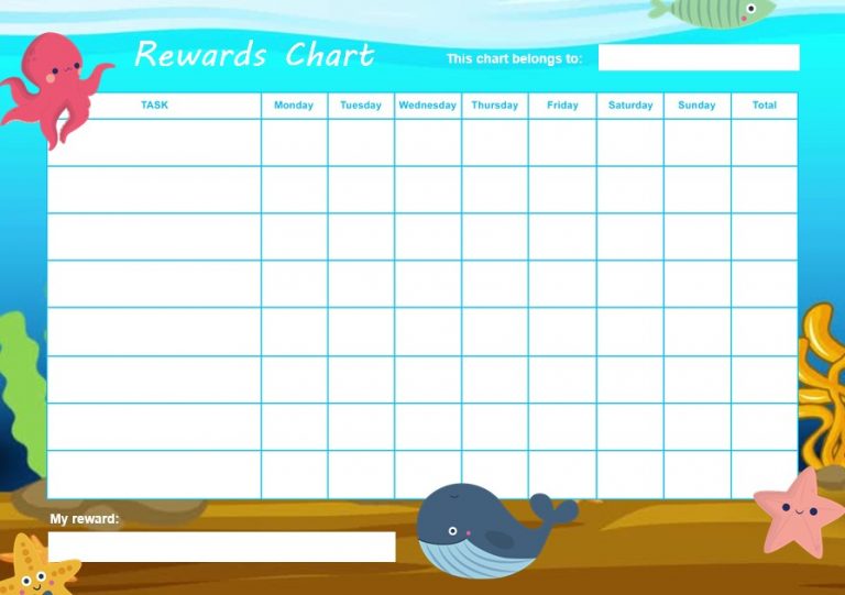 10+ Printable Sticker Chart Template for Child Development | room surf.com
