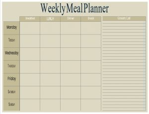 10+ Template Weekly Menus Printable for Household and Schools | room ...