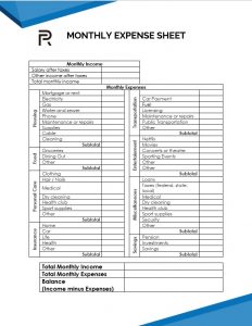 10+ Printable Monthly Expense Sheet Template to Help Managing Your Cash ...
