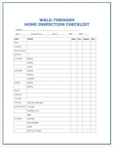 10+ Printable Home Inspection Checklist Templates for Buyers | room ...